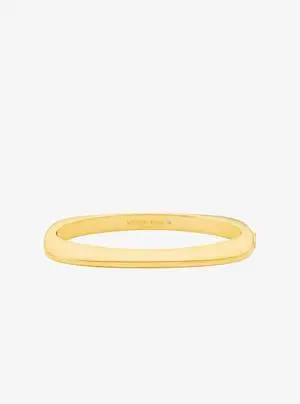 Michael Kors Square Bangle With Knife-cut Edges - Gold