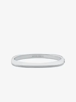 Michael Kors Square Bangle With Knife-cut Edges - Silver