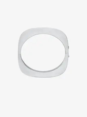 Michael Kors Square Bangle With Knife-cut Edges - Silver
