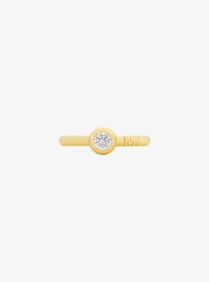 Michael Kors Round Stone Ring - Gold