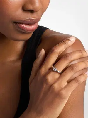 Michael Kors Round Stone Ring - Silver