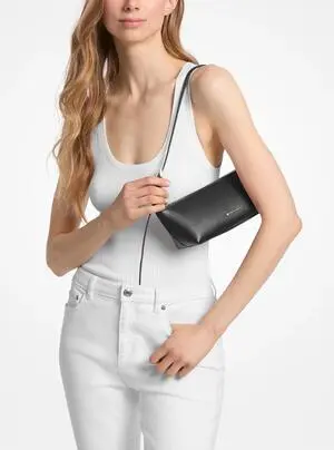 Michael Kors Laila Small Leather Pochette - Black