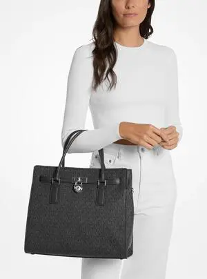 Michael Kors Hamilton Moderne Large Signature Logo Satchel In By