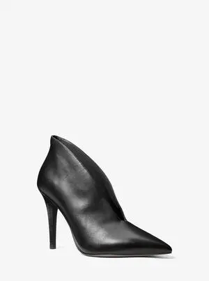 Michael Kors Tonya Leather Pointed Toe Pumps - Black