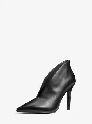 Michael Kors Tonya Leather Pointed Toe Pumps - Black