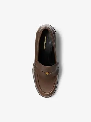 Michael Kors Jennings Burnished Leather Loafer Pump - Brown