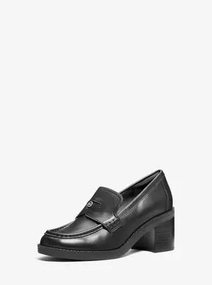 Michael Kors Jennings Leather Loafer Pumps