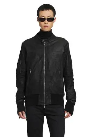 GIORGIO BRATO Nubuck Lambskin Bomber Jacket