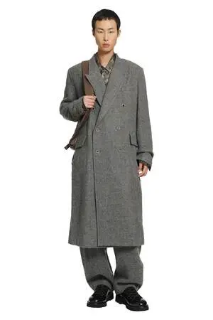 UMA WANG Riccardo Double Breasted Virgin Wool Coat