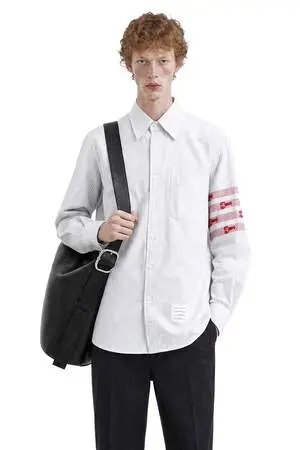 Thom Browne Uni Stripe Lobster 4-bar Shirt