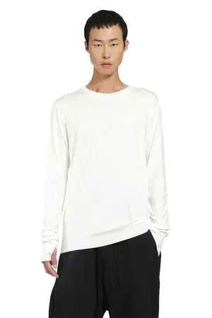 THOM KROM Stretch Viscose Long Sleeve T-shirt - White
