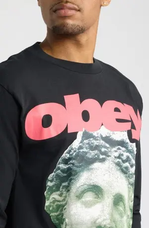 Obey Etruscan Graphic Cotton Long Sleeve T-shirt