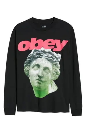 Obey Etruscan Graphic Cotton Long Sleeve T-shirt