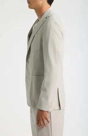BOSS Hanry Slim Fit Virgin Wool Sport Coat - Light Beige