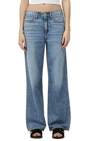 Rag & Bone Featherweight Logan Wide Leg Jeans - Audrey