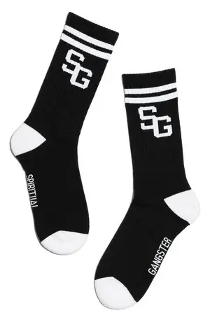 Spiritual Gangster 444" Crew Socks - Black