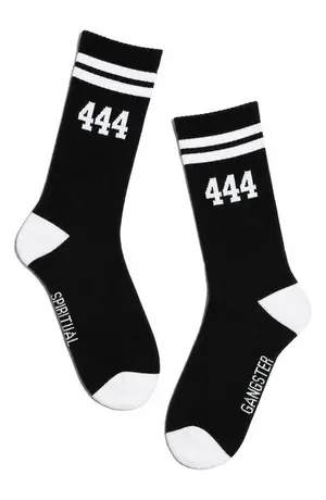 Spiritual Gangster 444" Crew Socks - Black