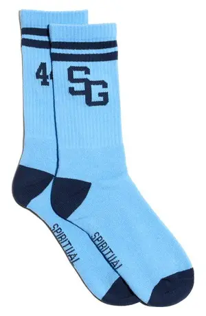 Spiritual Gangster 444 Crew Socks - Blue Mist