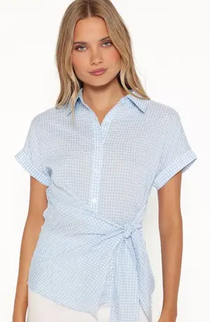 PETAL & PUP Shiloh Side Tie Shirt