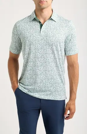 Johnston & Murphy Xc+™ Game Day Multisport Print Performance Polo - Green