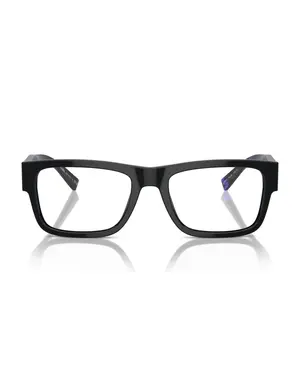 Prada Rectangle Full Rim Eyeglasses - Black