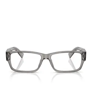 Prada Rectangle Full Rim Eyeglasses - Transparent Gray