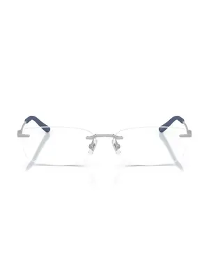 ARNETTE Rimless Rectangle Eyeglasses - Matte Silver