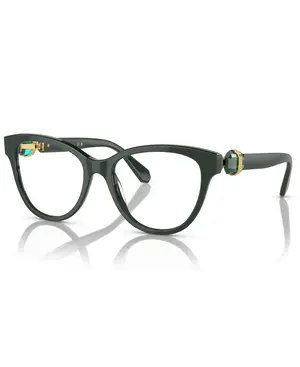 SWAROVSKI Cat Eye Eyeglasses With Embellishments - Dark Green