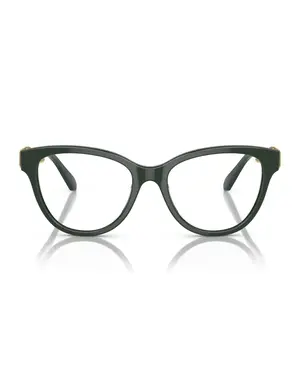 SWAROVSKI Cat Eye Eyeglasses With Embellishments - Dark Green