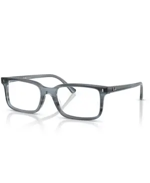 Ray-ban Ray-Ban Rectangle Full Rim Eyeglasses Striped Blue