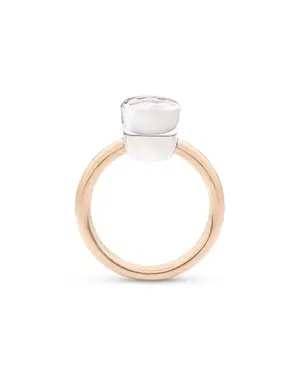 Pomellato 18k Rose Gold Nudo Topaz Cushion Petite Solitaire Ring