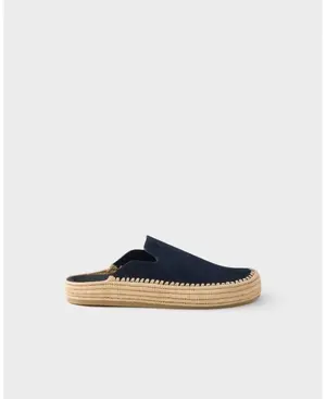 Prada Suede Woven Detail Mules
