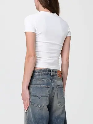 DIESEL® Slim Fit Cotton T-shirt With Contrasting Oval D Logo