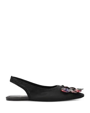 Dries Van Noten Embroidered Slingback Flats