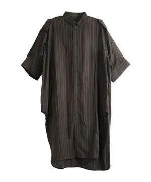 OMAR AFRIDI Vertical-stripe Epaulette Shirt
