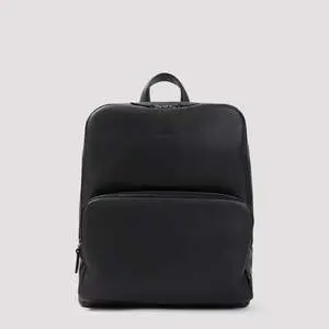 Brioni Zip-around Leather Backpack With Structured Grain, 31 X 39 X 13 Cm - Black