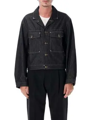 LEMAIRE Studded Denim Trucker Jacket