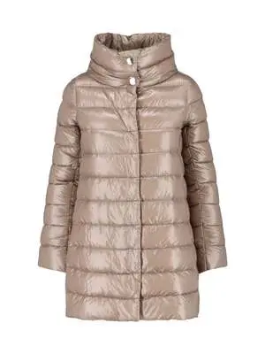 Herno HERNO Quilted High Neck Puffer Coat Beige