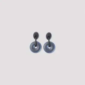 Giorgio Armani Textured Resin & Brass Drop Earrings - Blue