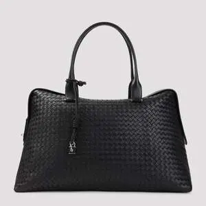 Bottega Veneta Leather Duffle Handbag With Adjustable Carry