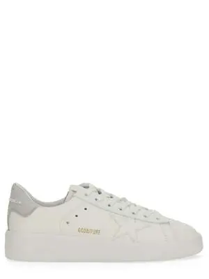 GOLDEN GOOSE Purestar Leather Sneakers - Silver