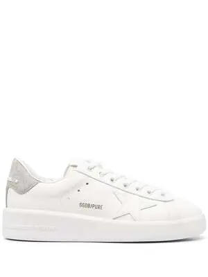 GOLDEN GOOSE Purestar Leather Sneakers - Silver