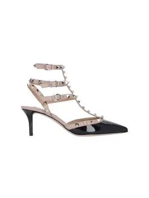 Valentino Garavani Studded Pointed-toe Slingback Pumps - Black