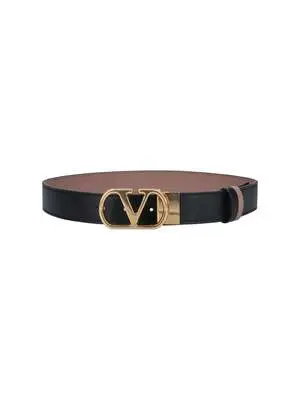 Valentino Garavani Vlogo Buckle Leather Belt
