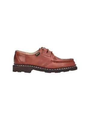 Paraboot Lace Up Leather Derby Shoes With Moc Toe