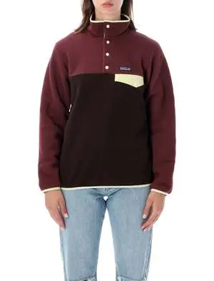 Patagonia PATAGONIA Colorblock Snap-Neck Fleece Pullover Marrone