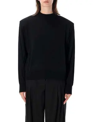 THE FRANKIE SHOP Mock Neck Sweater - Nero
