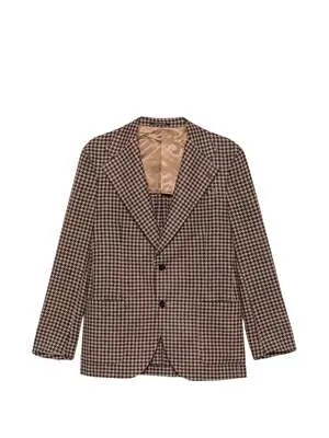 GABRIELE PASINI Houndstooth Tailored Blazer - Beige