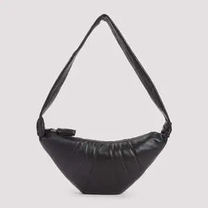 LEMAIRE Medium Croissant Handbag In Lamb Leather - Brown