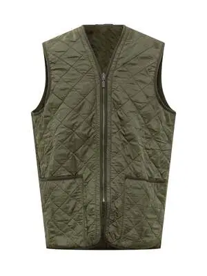 Barbour Quilted Zip-front Vest - Olive